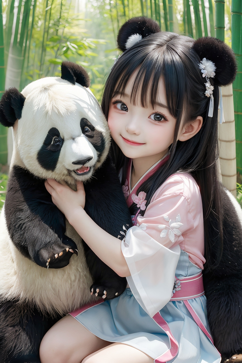 [elfttn] panda and girl | 画板 - Voiux 图库